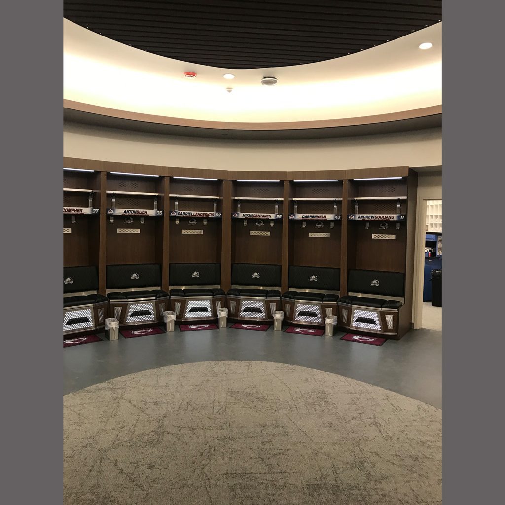 WEIFIELD FINAL TOUCHES: COLORADO AVALANCHE LOCKER ROOM! | Weifield ...